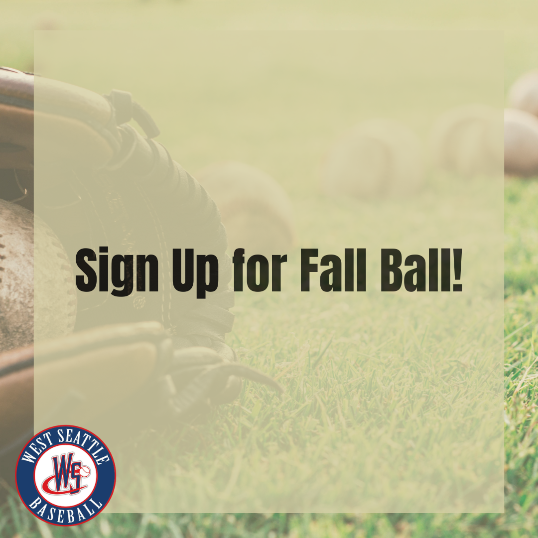 Fall Ball 2024 Registration is OPEN! – West Seattle Baseball